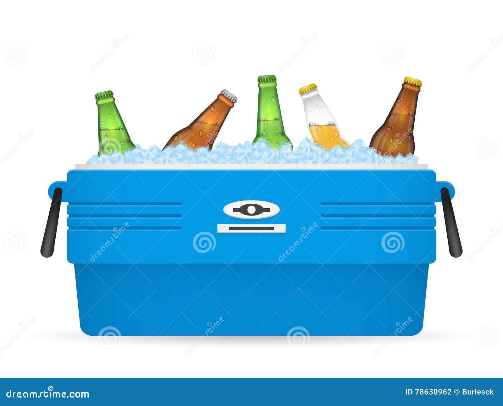 Ice Cooler or Beer in Box Vector on White Stock Vector - Illustration ...