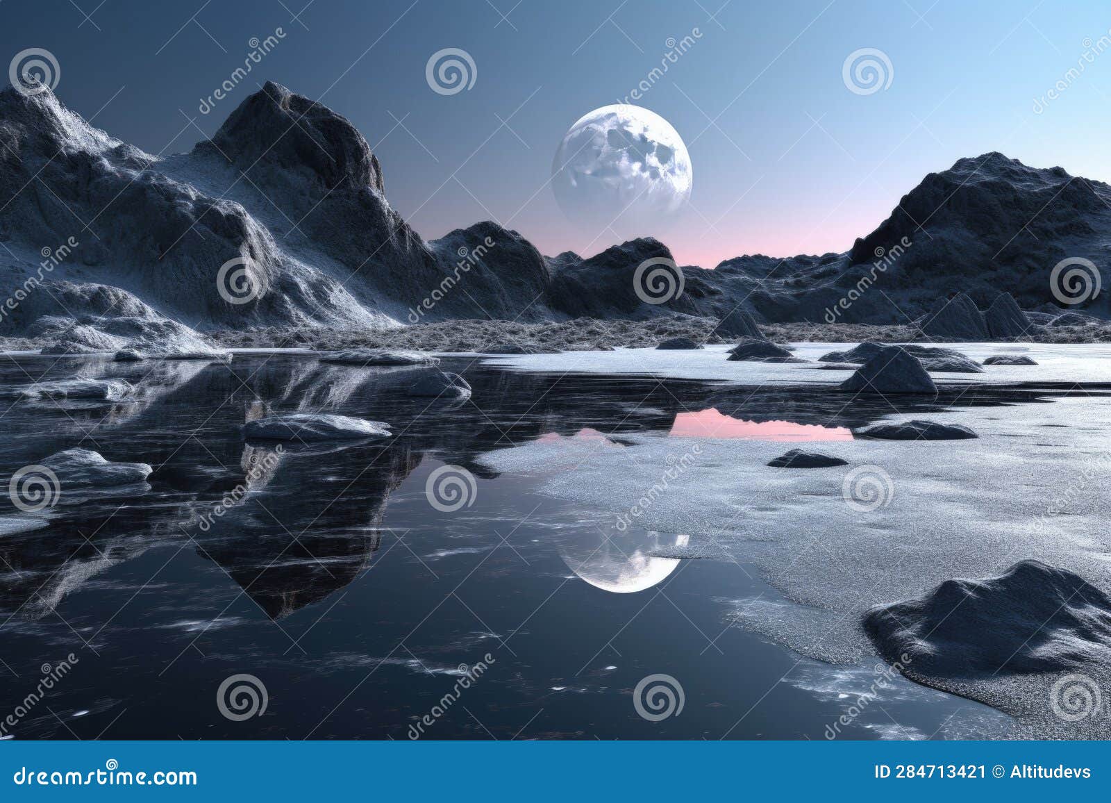 Asteroid Surface With Mysterious Glowing Cracks Or Fissures Stock Image ...