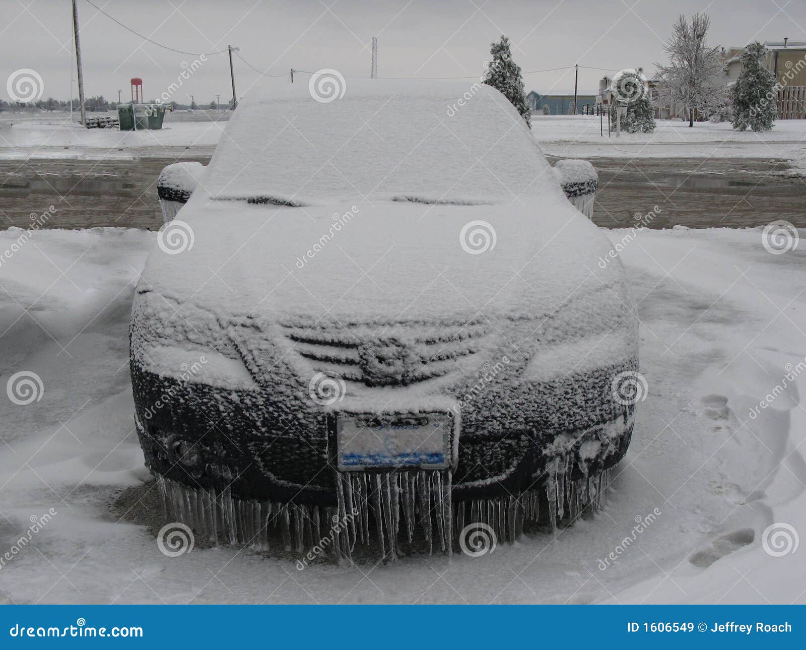 Ice Covered Car stock image. Image of icestorm, front - 1606549