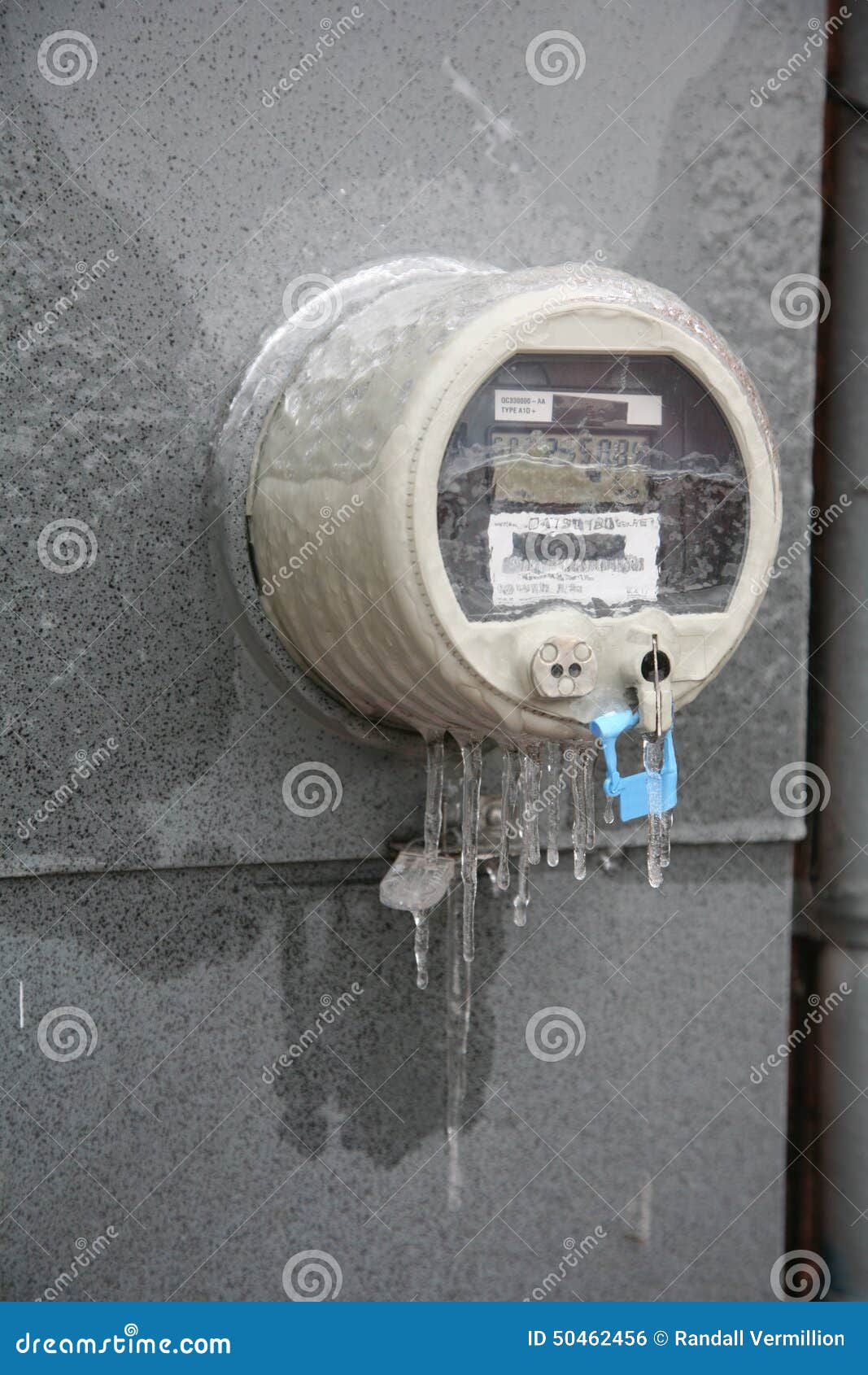 Ice covered meter stock photo. Image of cold, damage - 50462456