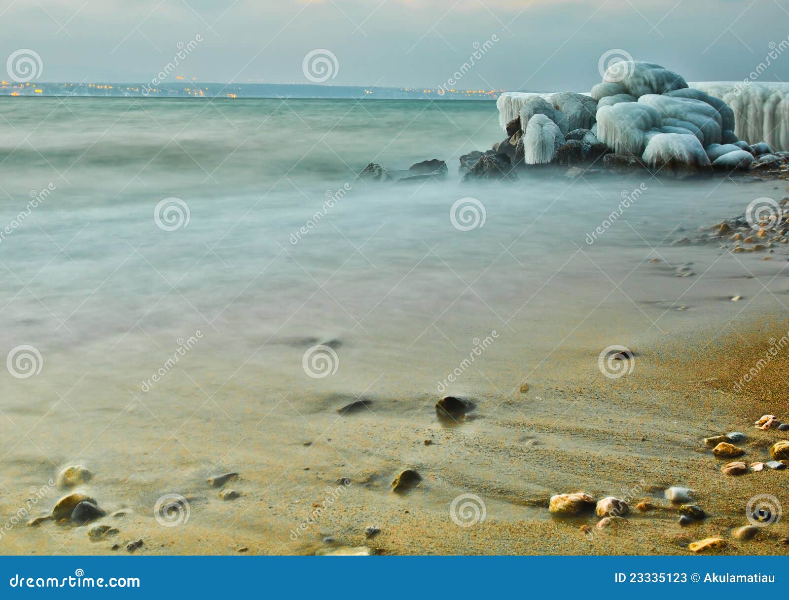 Ice Covered Rocks stock image. Image of shape, season - 23335123