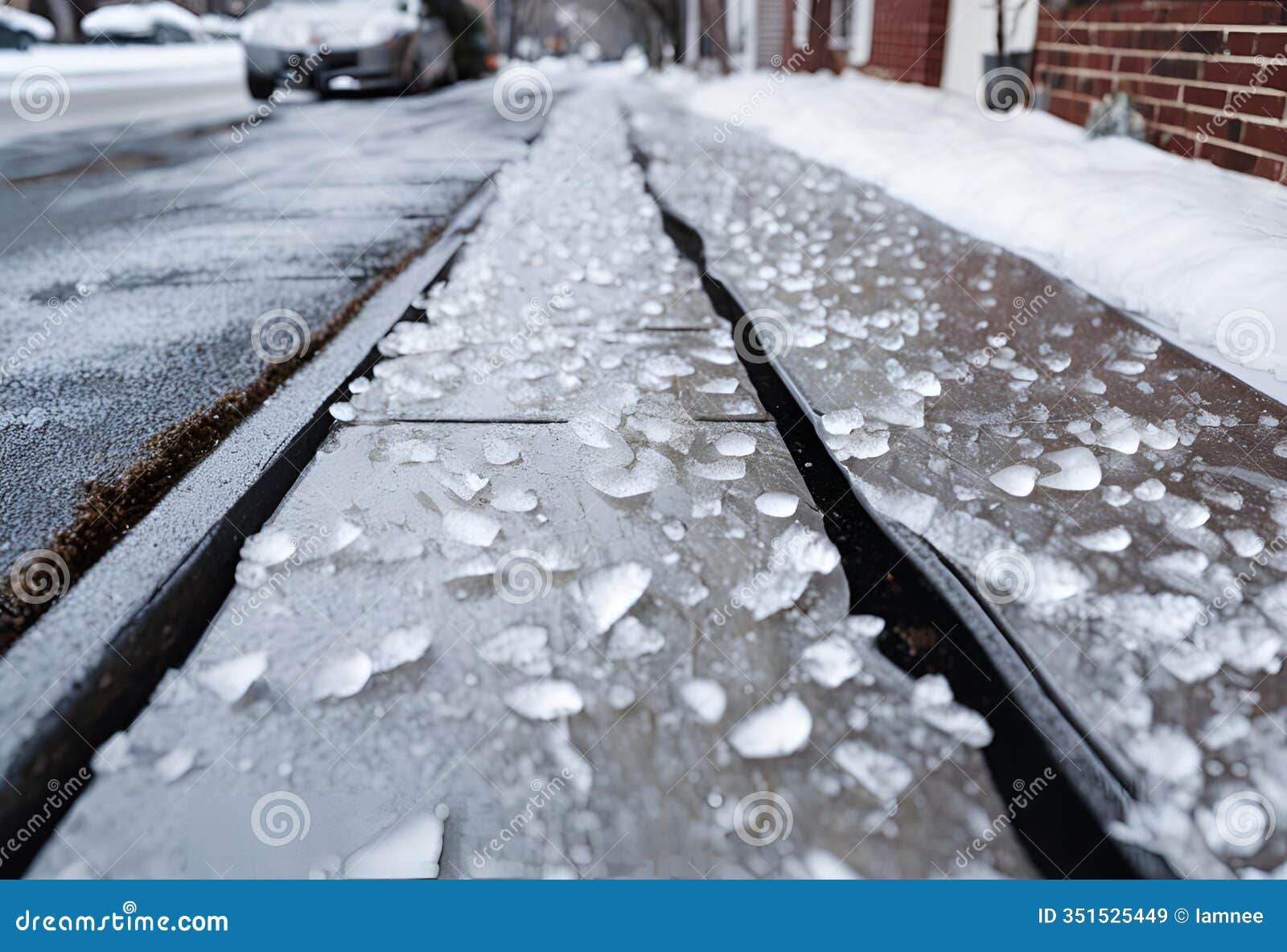 Slippery Pavement Sign Icon Of 3 Types Color, Black And White, Outline ...