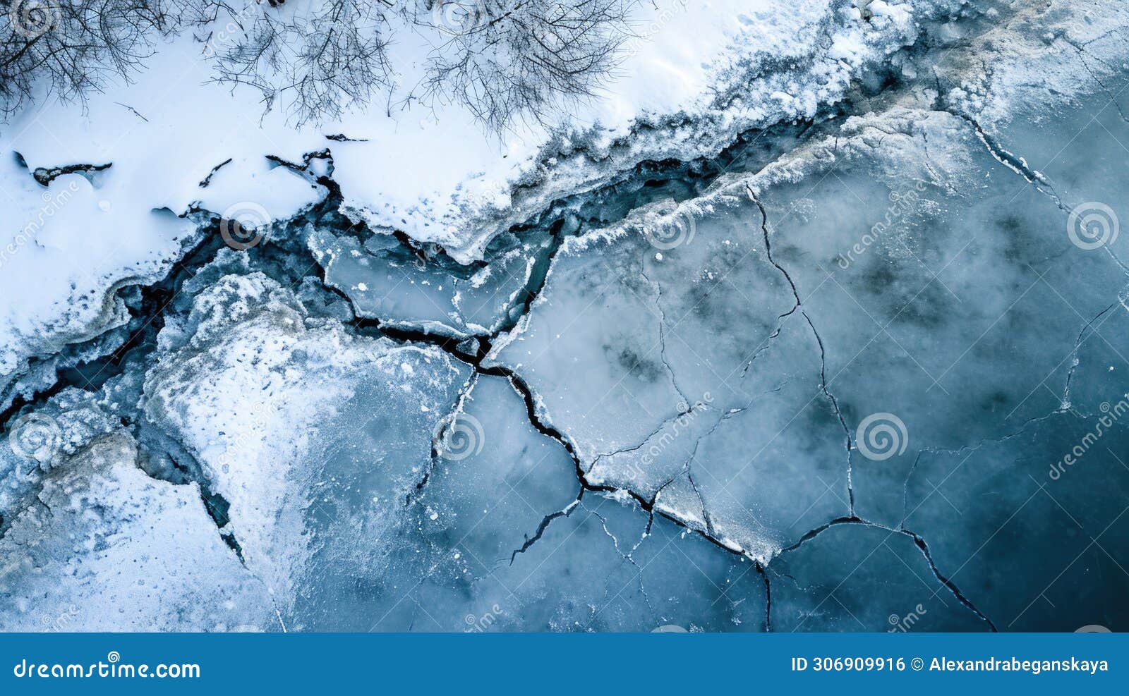 Frozen Crack Ice, Broken Glacier Surface 3d Effect Cartoon Vector ...