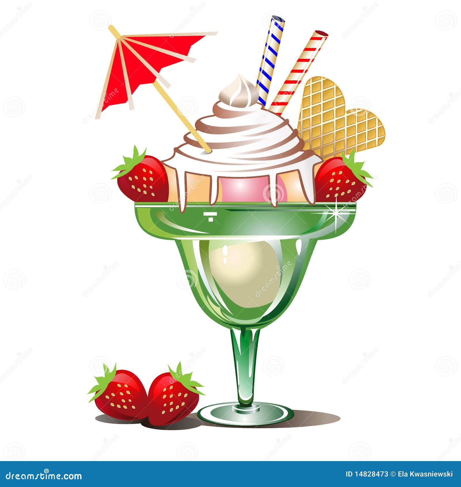 Ice cream glass stock vector. Illustration of assortment - 14828473