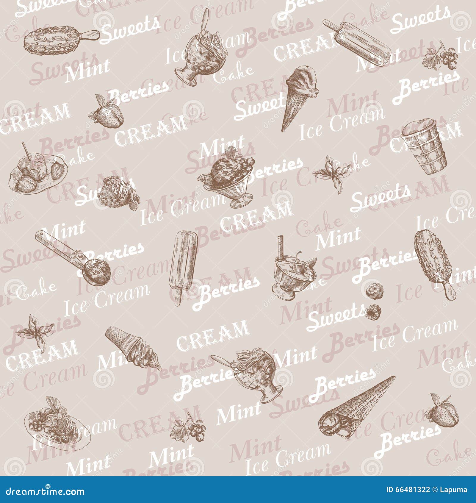 Ice Cream Abstract Background Stock Vector - Illustration of delicious ...