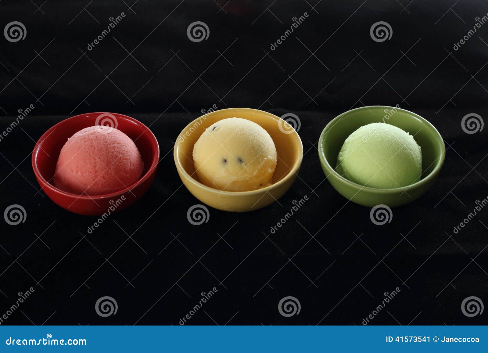 Ice Cream Arranged As Traffic Light Stock Image - Image of fresh ...