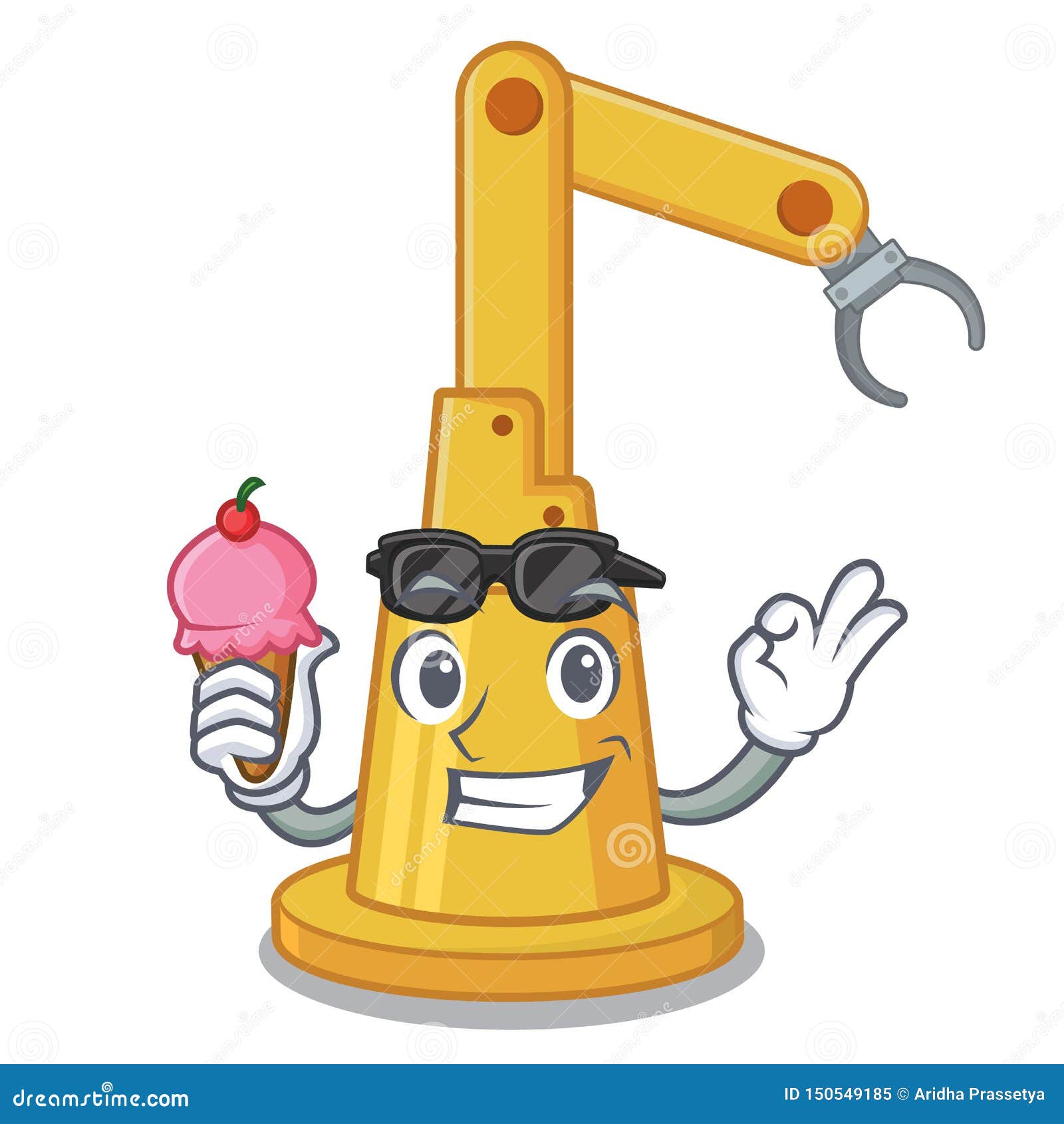 With Ice Cream Assembly Automation Machine the Cartoon Shape Stock ...