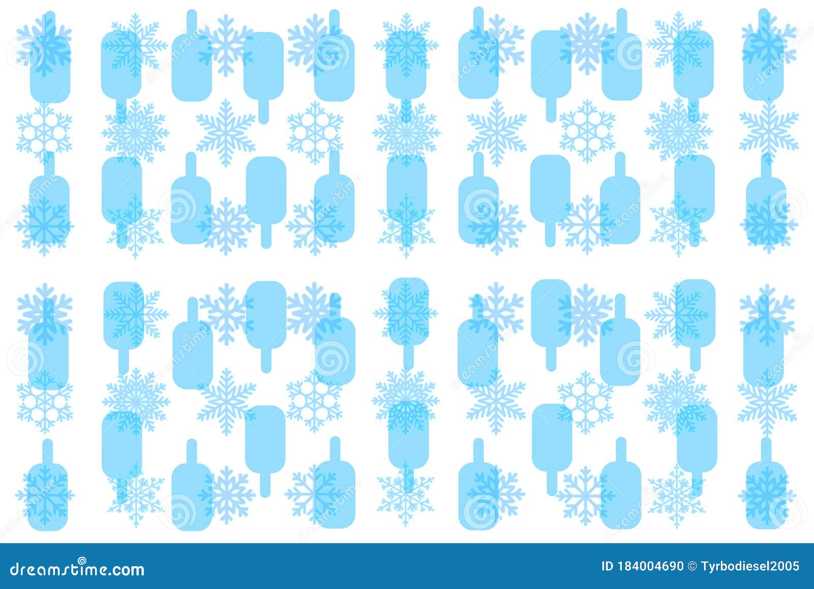 Ice Cream. Background with Ice Cream and Snowflakes Stock Photo - Image ...