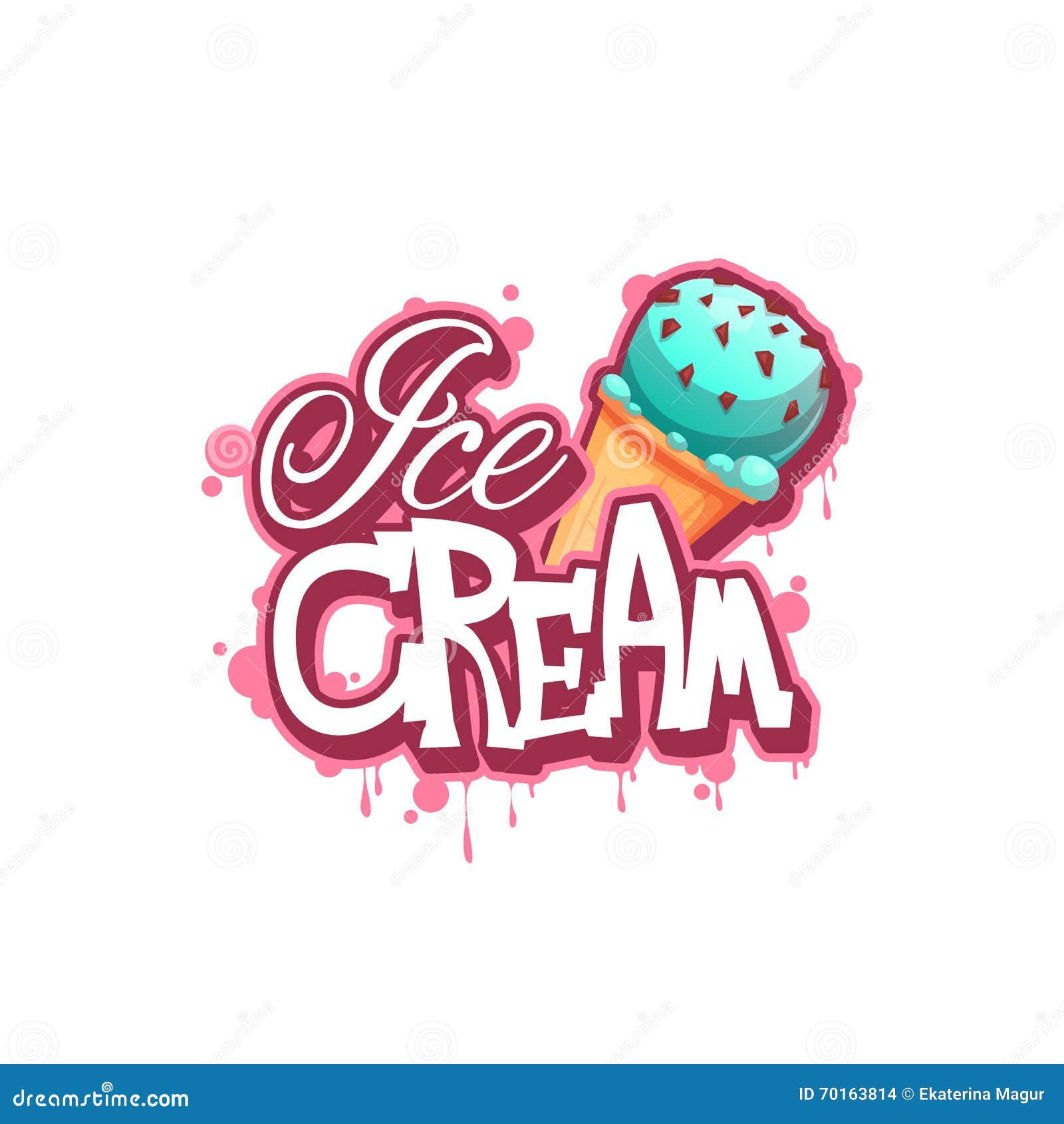 An Ice Cream Banner. Pink Background. Generated Ai Royalty-Free Stock ...