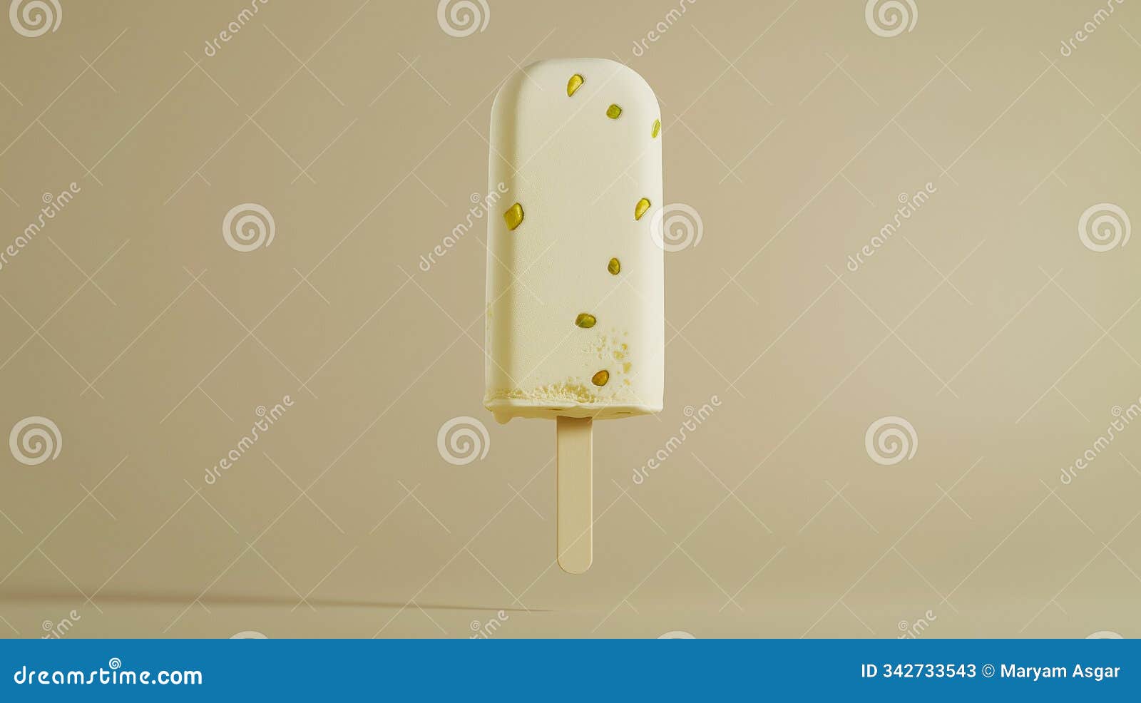 Ice Cream Bar on Stick with Bite Taken Out Stock Illustration ...