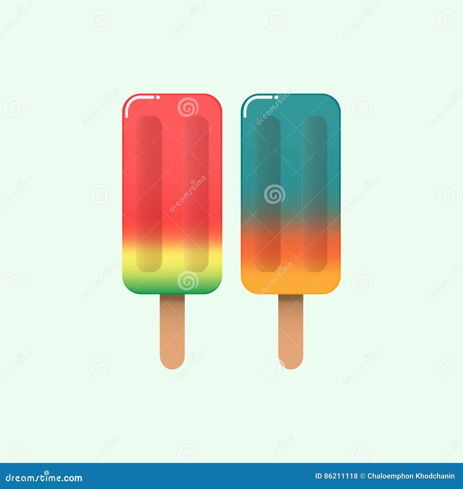 Ice cream bars stock vector. Illustration of bars, minimal - 86211118