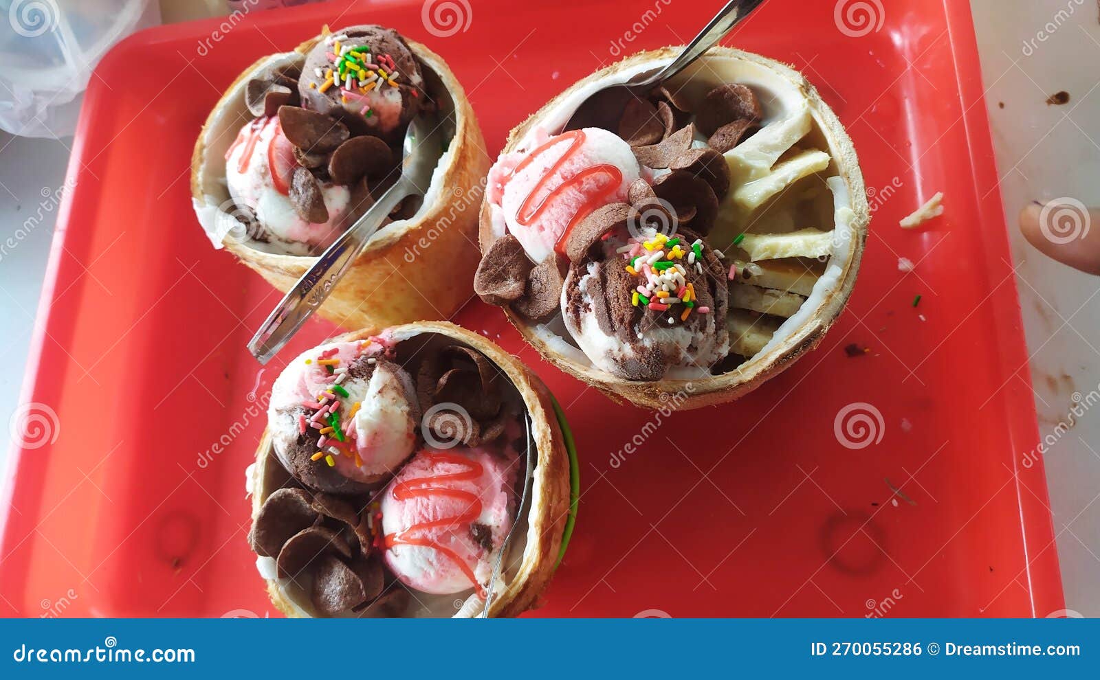 Ice cream batok stock photo. Image of kelapa, coconut - 270055286