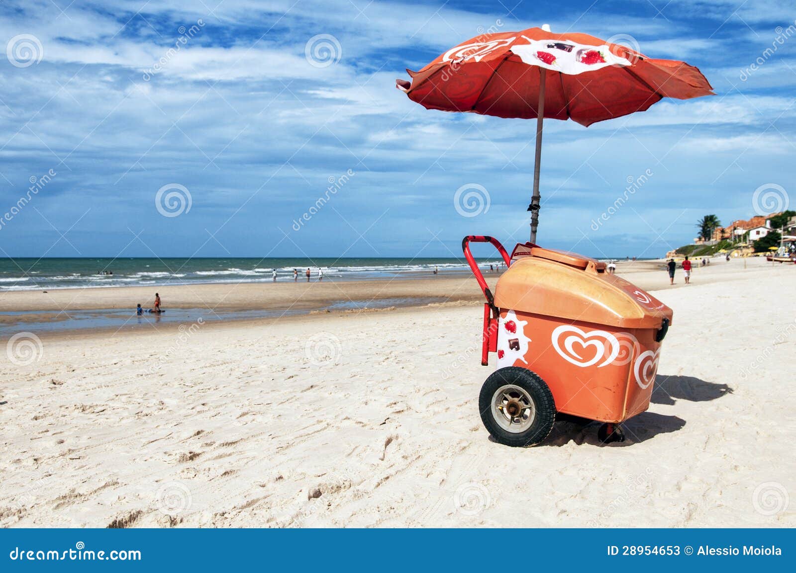 Ice cream on the beach editorial stock photo. Image of colors - 28954653