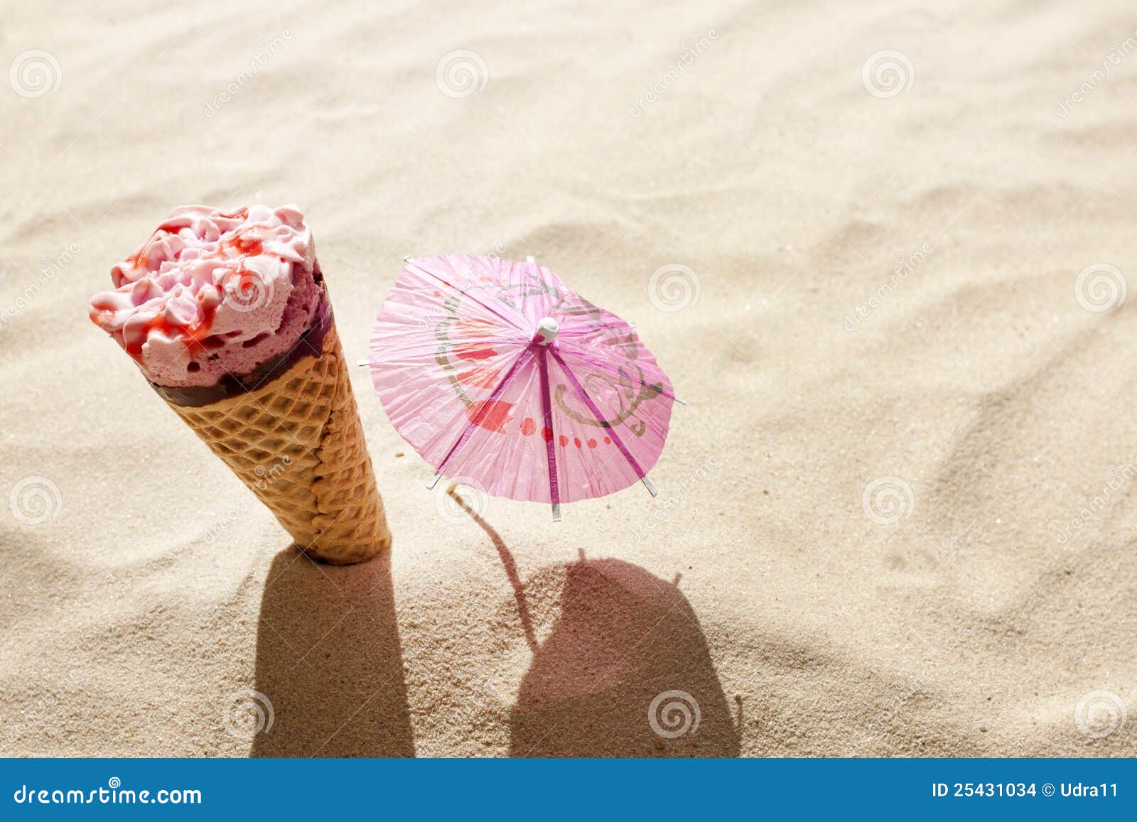 Ice Cream on Beach in Sand Concept Stock Photo - Image of beautiful ...
