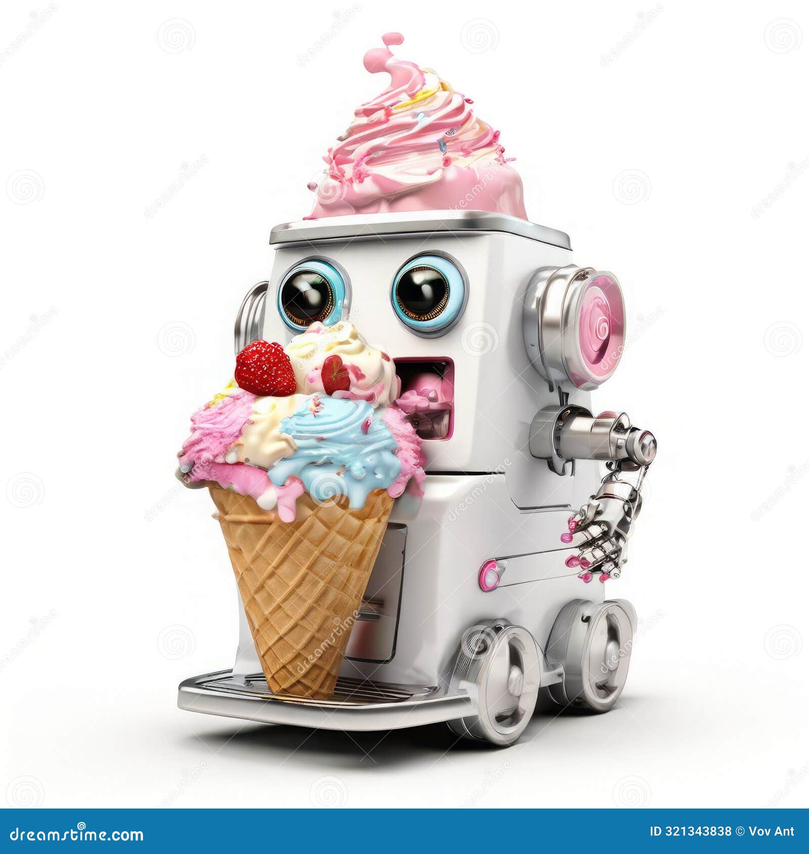 Ice Cream Bot a Robot Designed for Making and Serving Ice Crem Stock ...