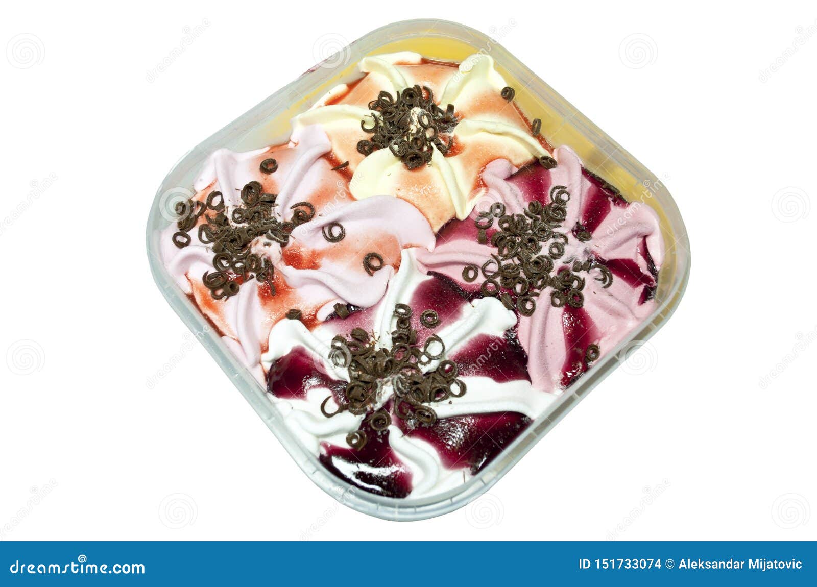 Ice Cream Box Isolated on White Stock Photo - Image of natural, cream ...