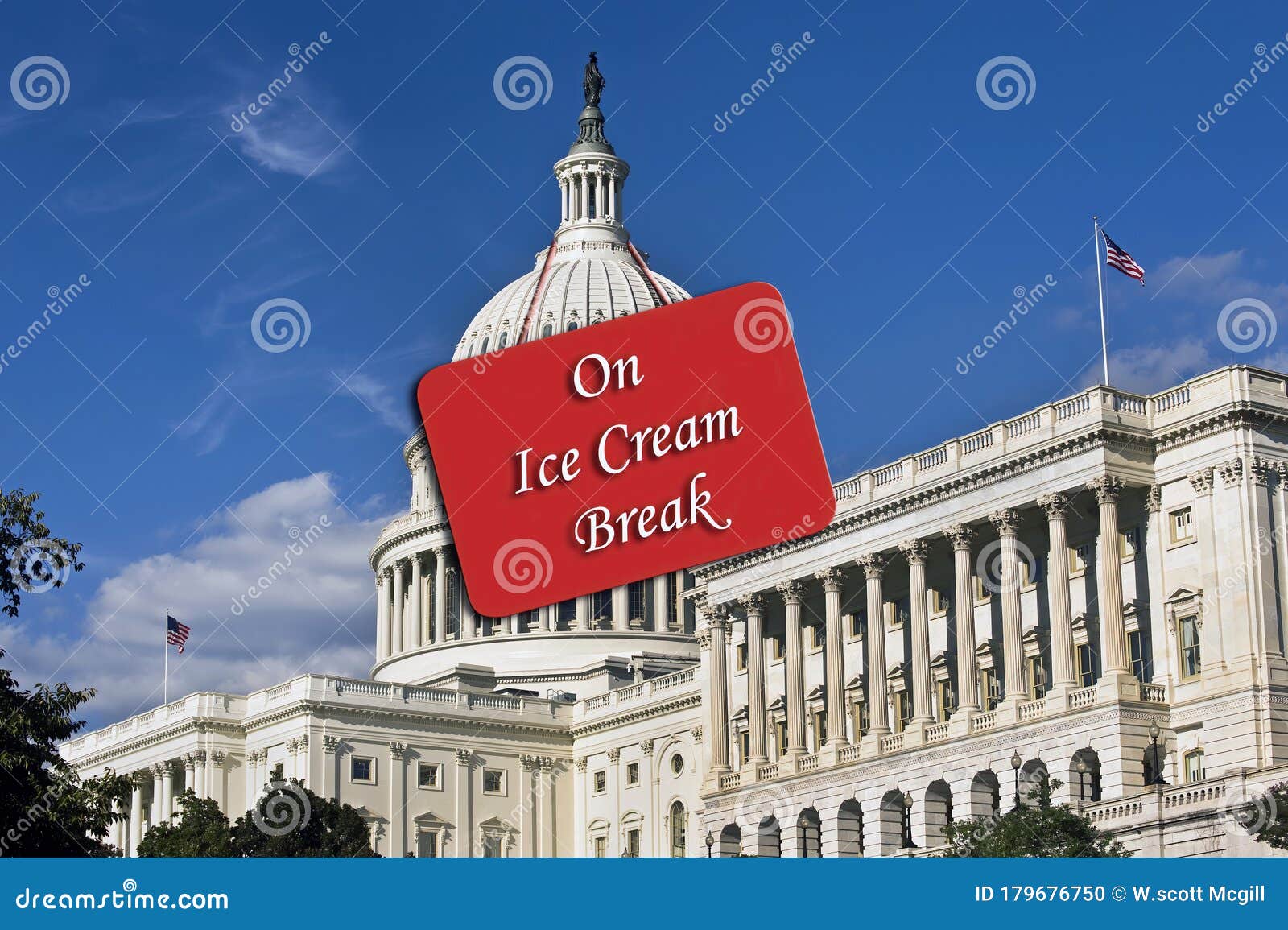 Ice Cream Break for Congress Stock Photo - Image of capital, dairy ...
