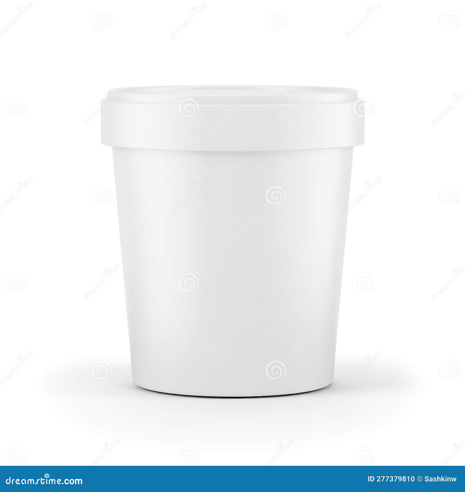 Ice Cream Buckets. Blank White Ice Cream Bucket Isolated On White ...