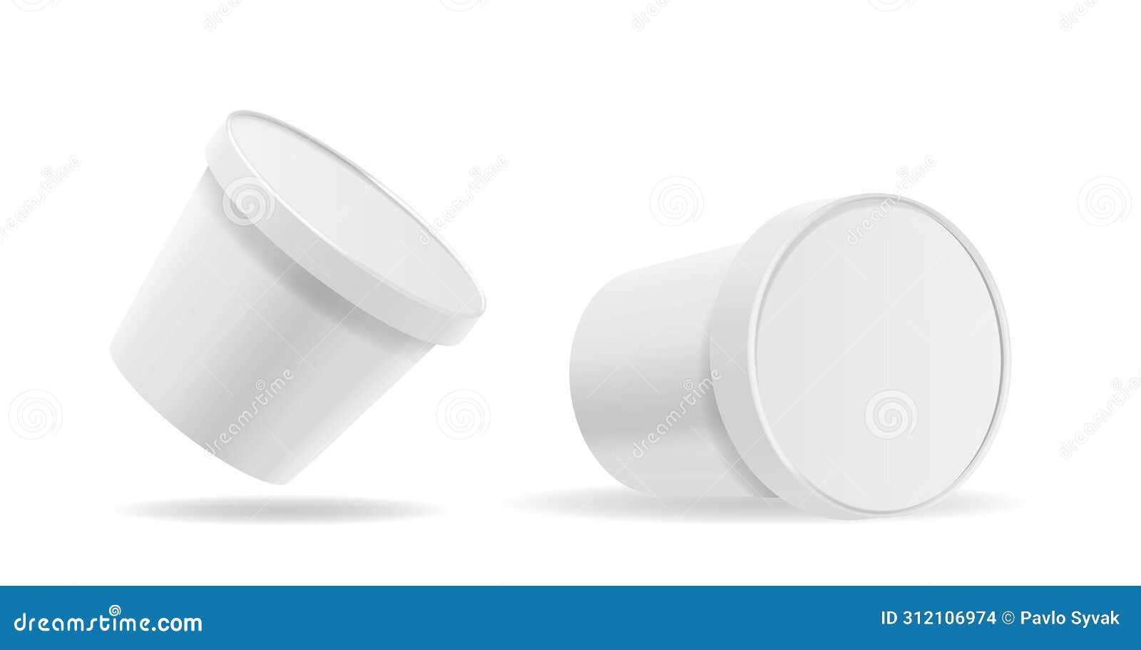 Ice Cream Buckets Side View Mockup, Feature High-resolution Templates ...