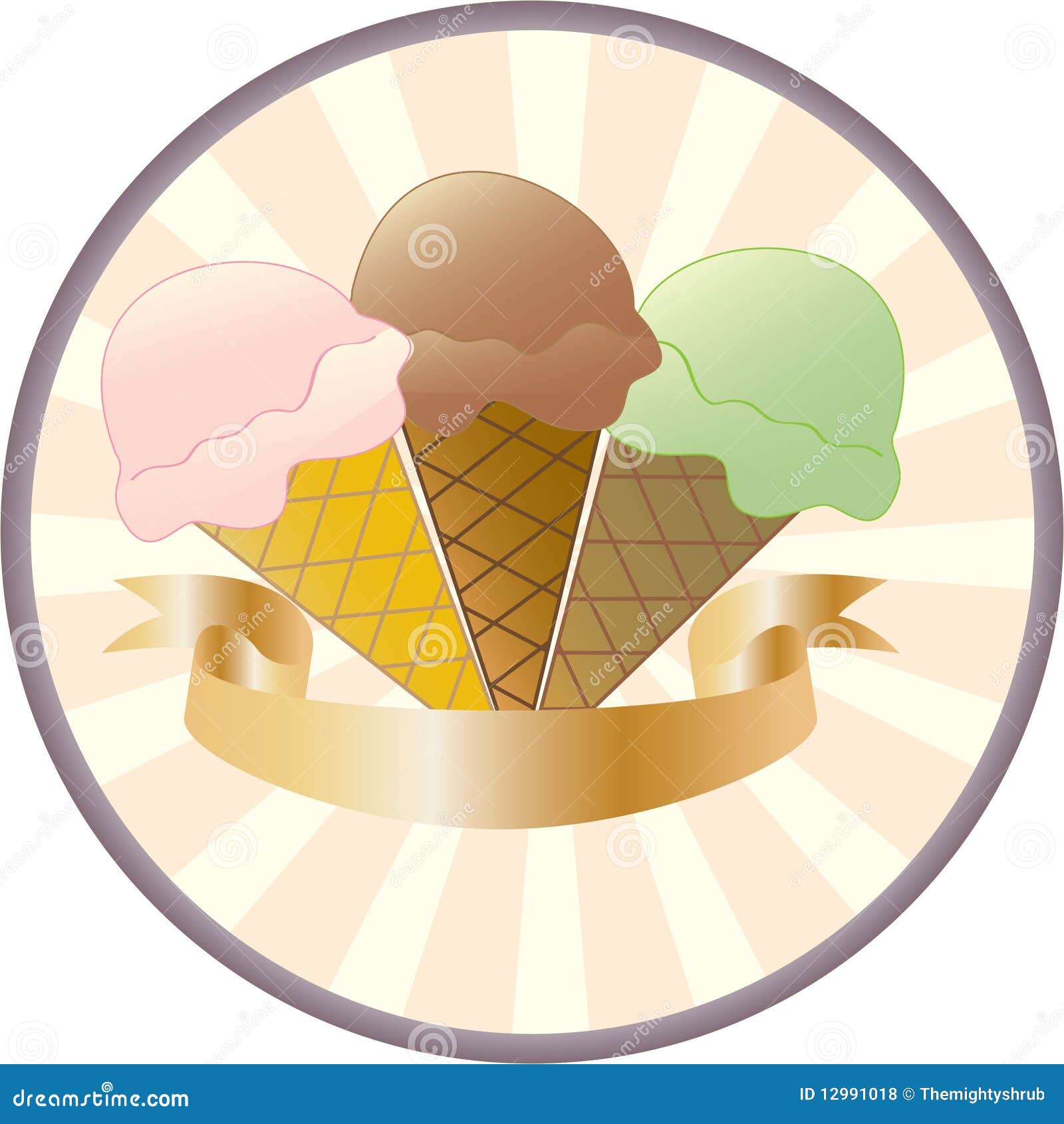 Ice Cream Button stock vector. Illustration of pudding - 12991018