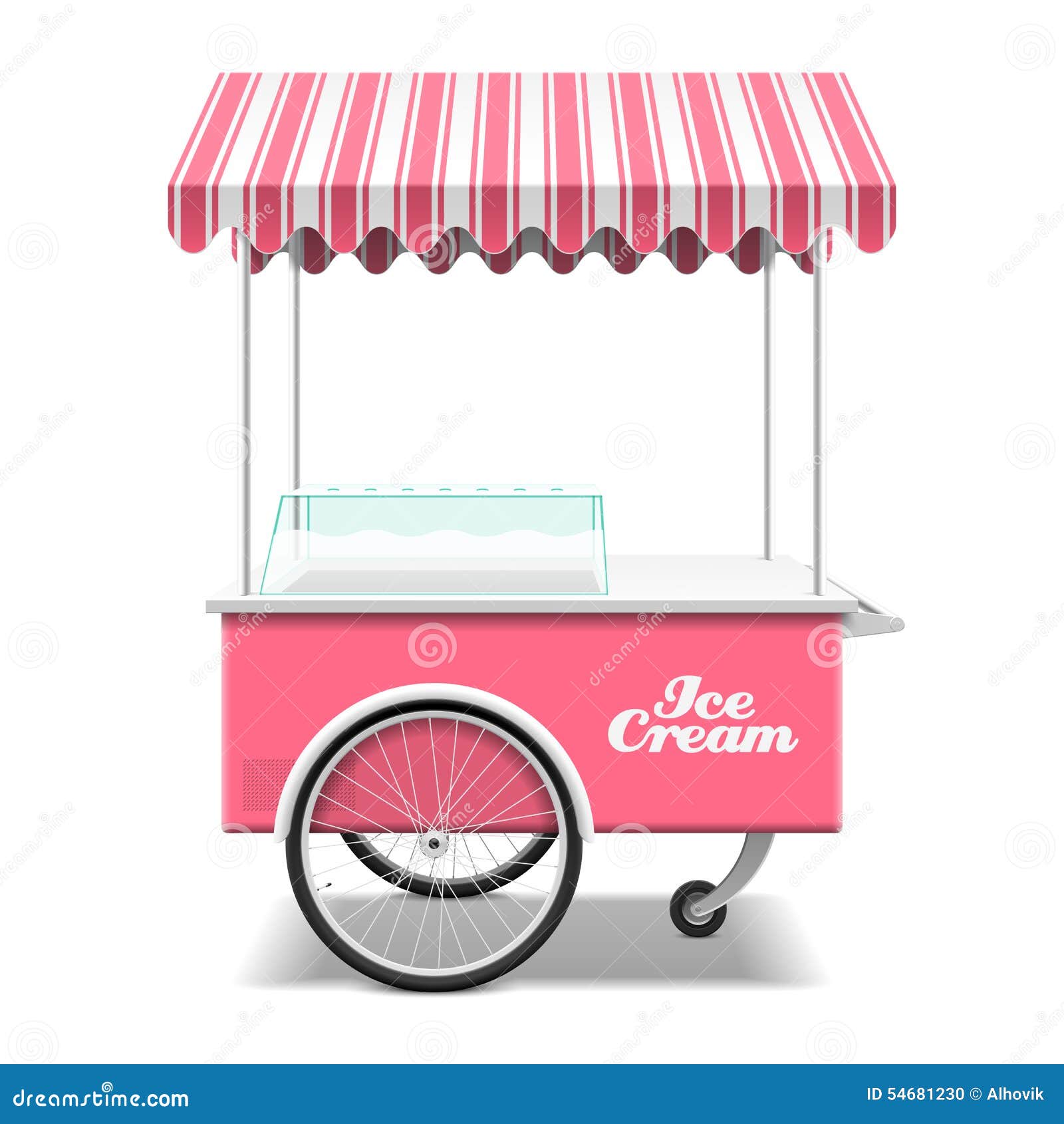 Ice cream cart stock vector. Illustration of business - 54681230