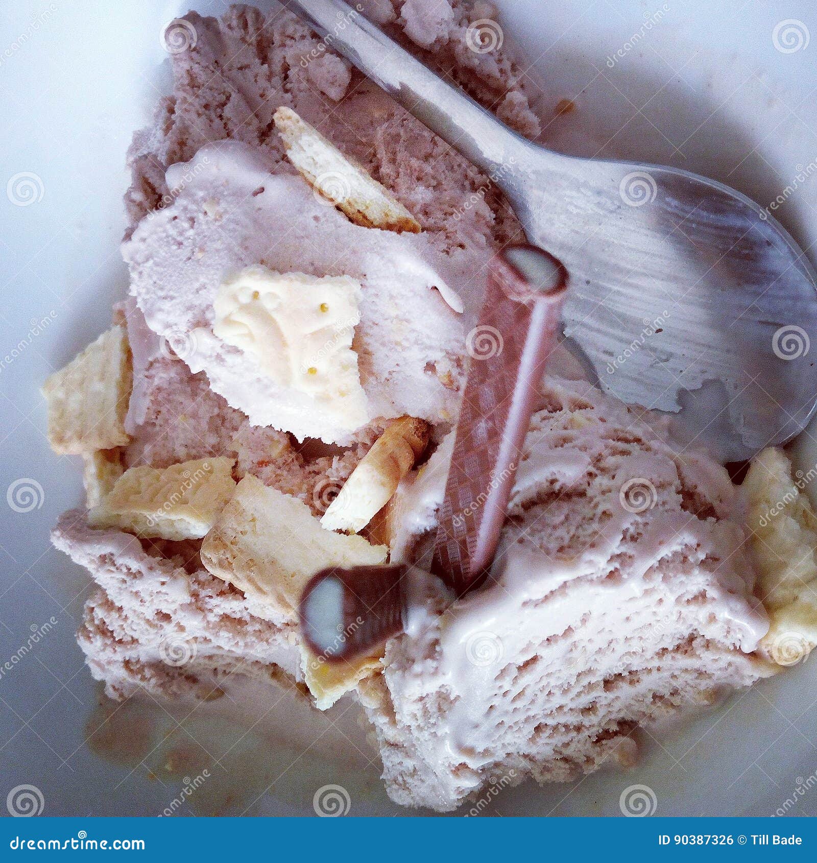 Ice cream stock photo. Image of cream, sticks, destroyed - 90387326
