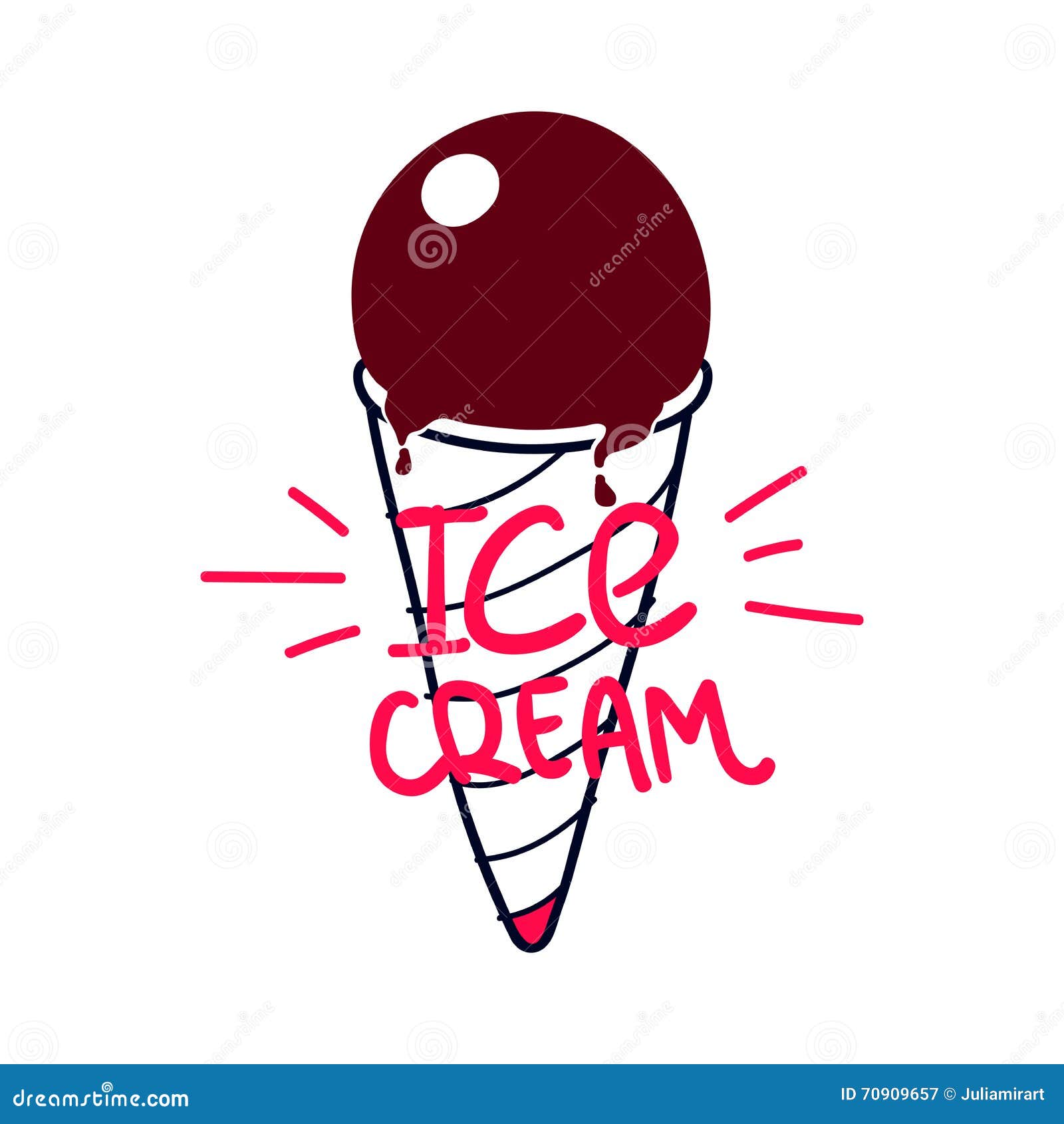 Ice Cream Chocolate stock vector. Illustration of food - 70909657