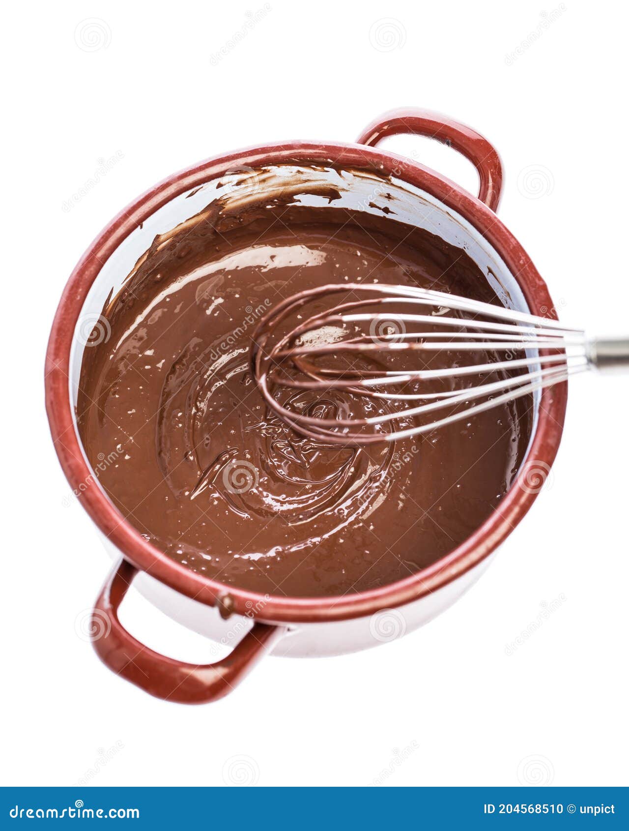 Ice Cream: Chocolate in a Water Bath Stock Photo - Image of round ...