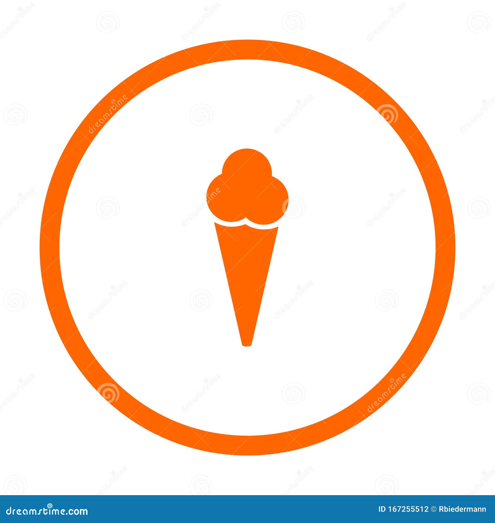 Ice cream and circle stock vector. Illustration of symbol - 167255512