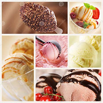 Ice Cream Collage stock image. Image of raspberry, ingredient - 15005009