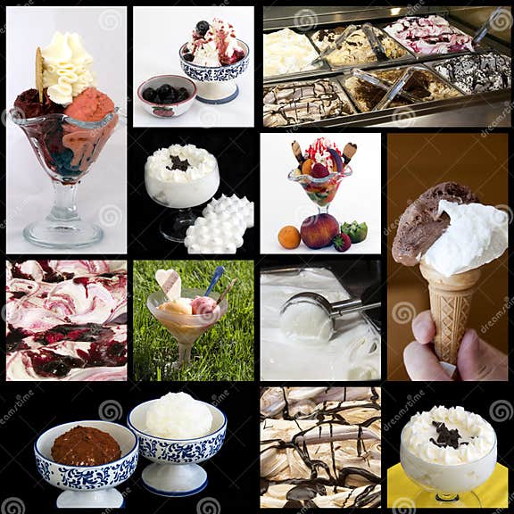 Ice cream collage stock image. Image of details, cone - 15422655