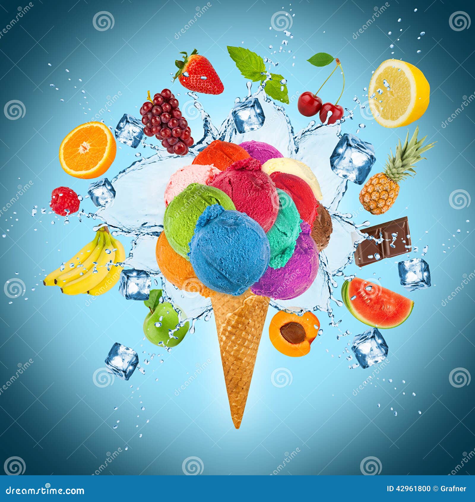 Ice cream concept stock illustration. Illustration of dessert - 42961800