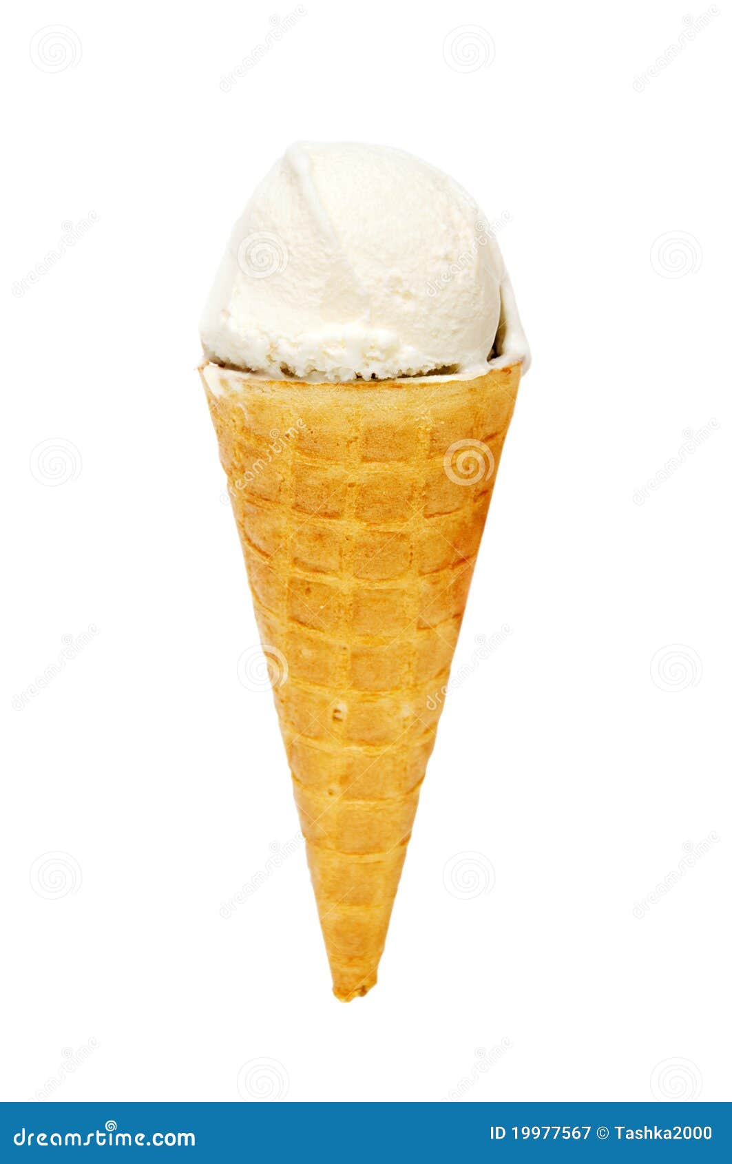 Ice cream cone stock image. Image of closeup, white, nutrition - 19977567