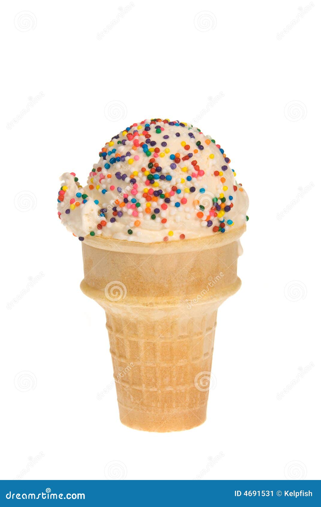 Ice Cream Cone stock image. Image of frozen, melting, melt - 4691531