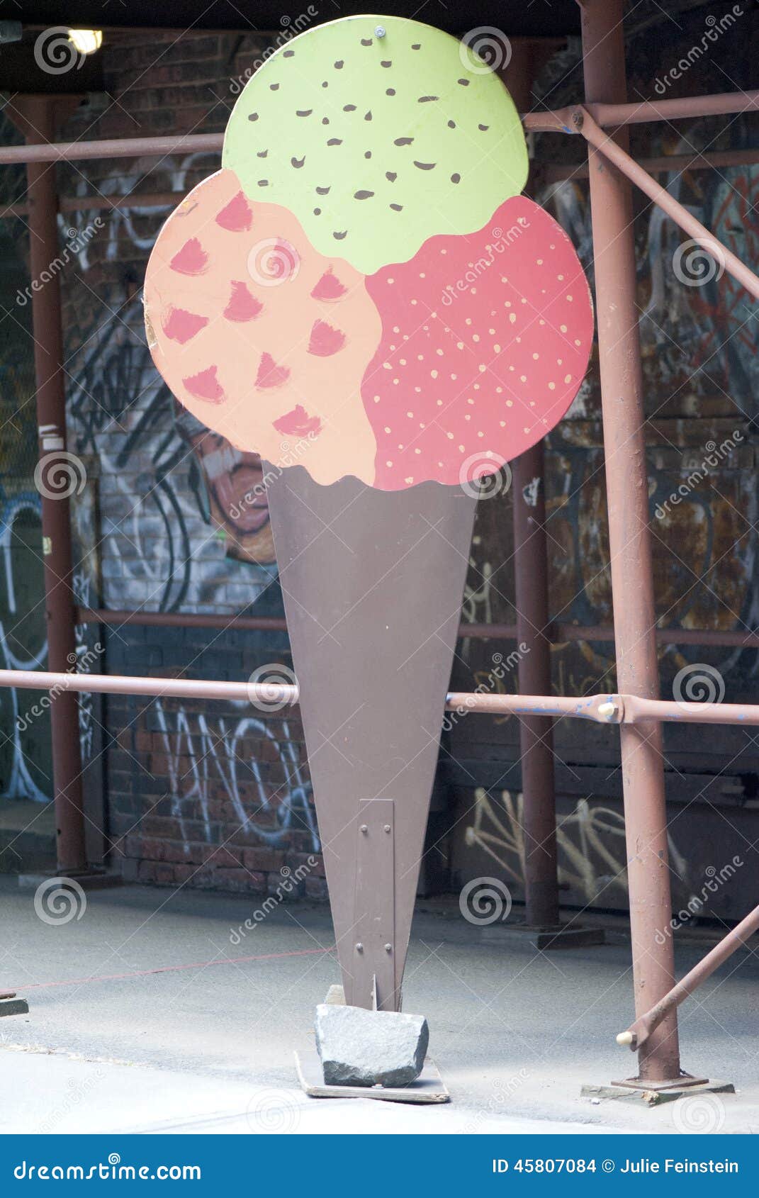 Ice Cream Cone stock photo. Image of flavors, graffiti - 45807084