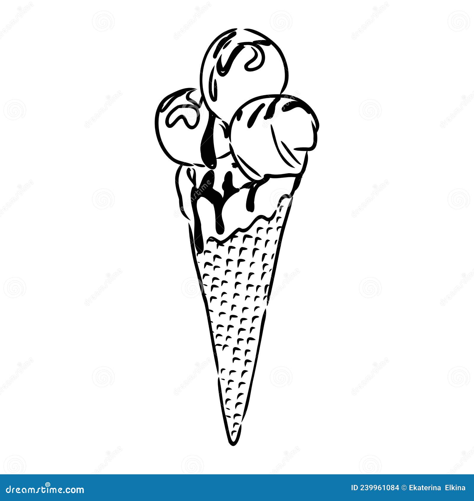 Ice Cream Cone Doodle Ice Cream Vector Stock Vector - Illustration of ... Ice Cream Cone Doodle Ice Cream Vector Stock Vector - Illustration of ...