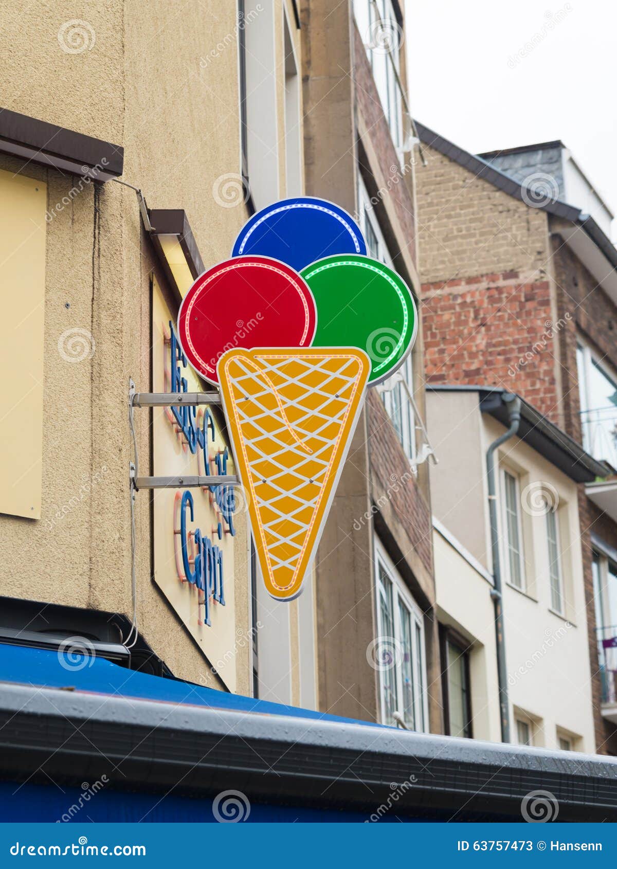 Ice cream cone editorial stock photo. Image of sugary - 63757473