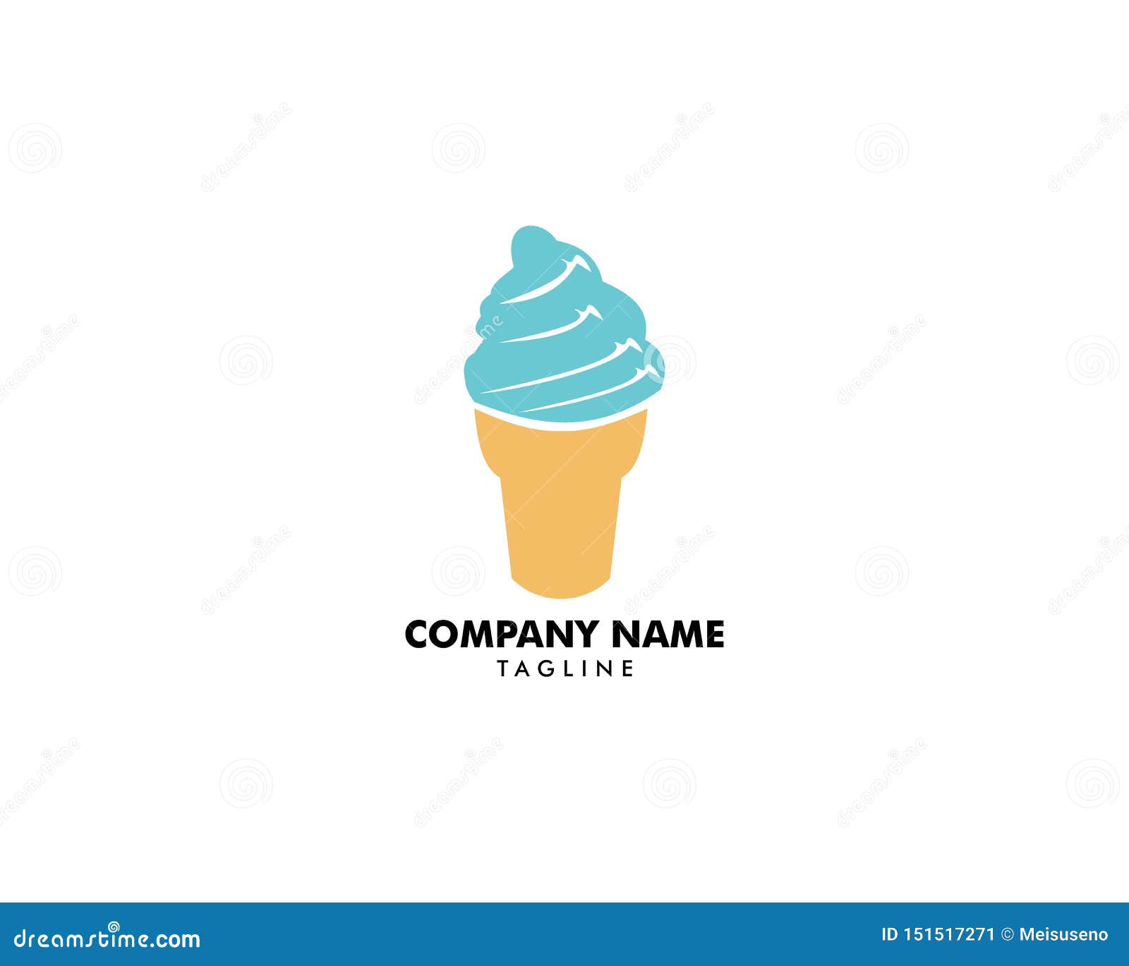 Ice Cream Cone Logo Template Design Stock Vector - Illustration of ...