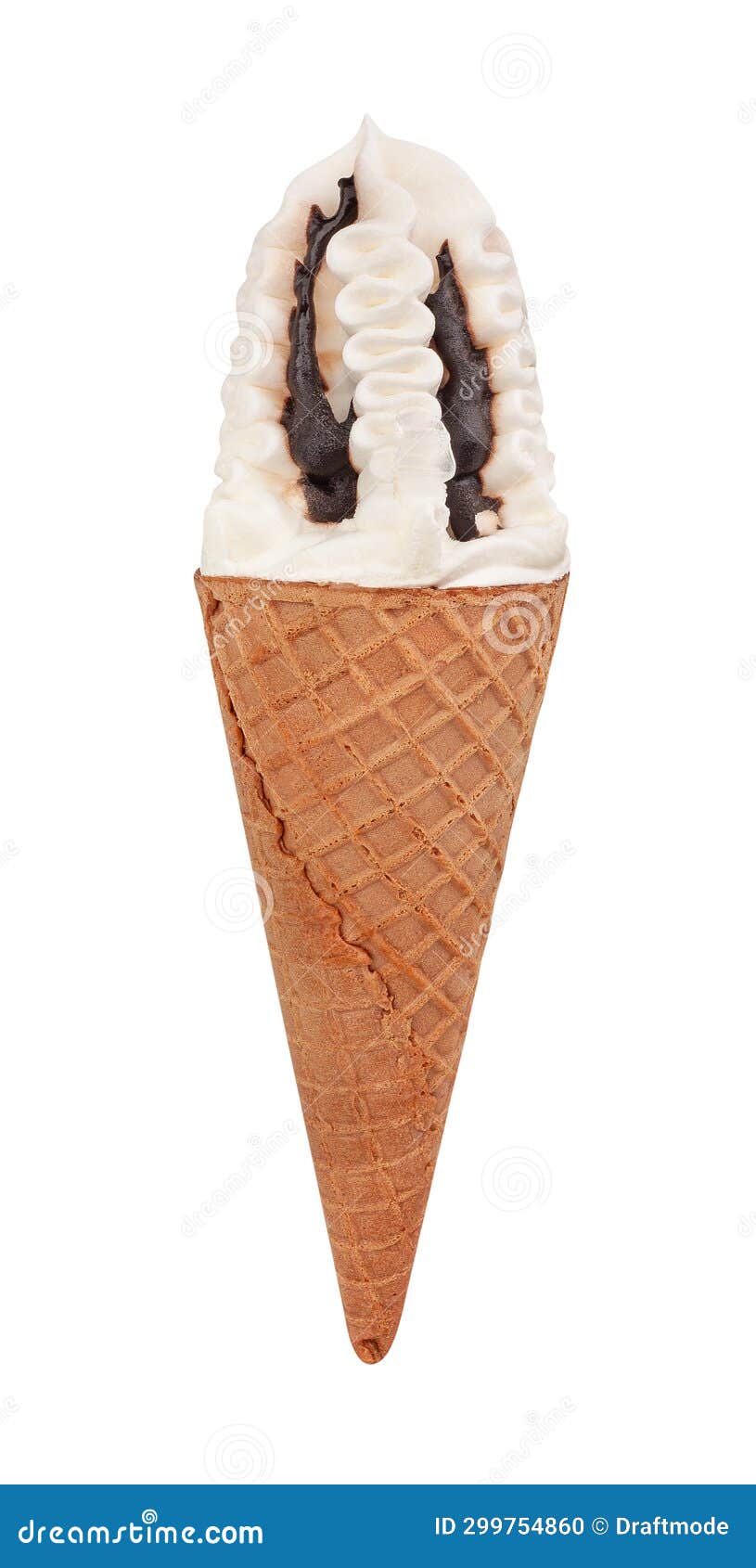Ice-cream Cone Path Isolated Stock Photo - Image of milk, product ...