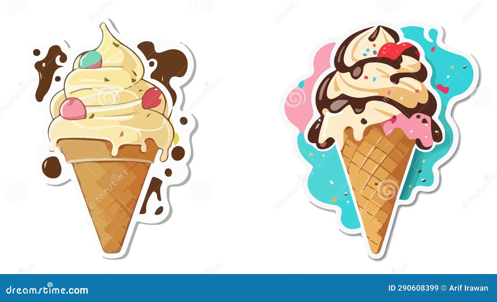 Topping Chocolate Drip Sause Cartoon Vector Illustration ...