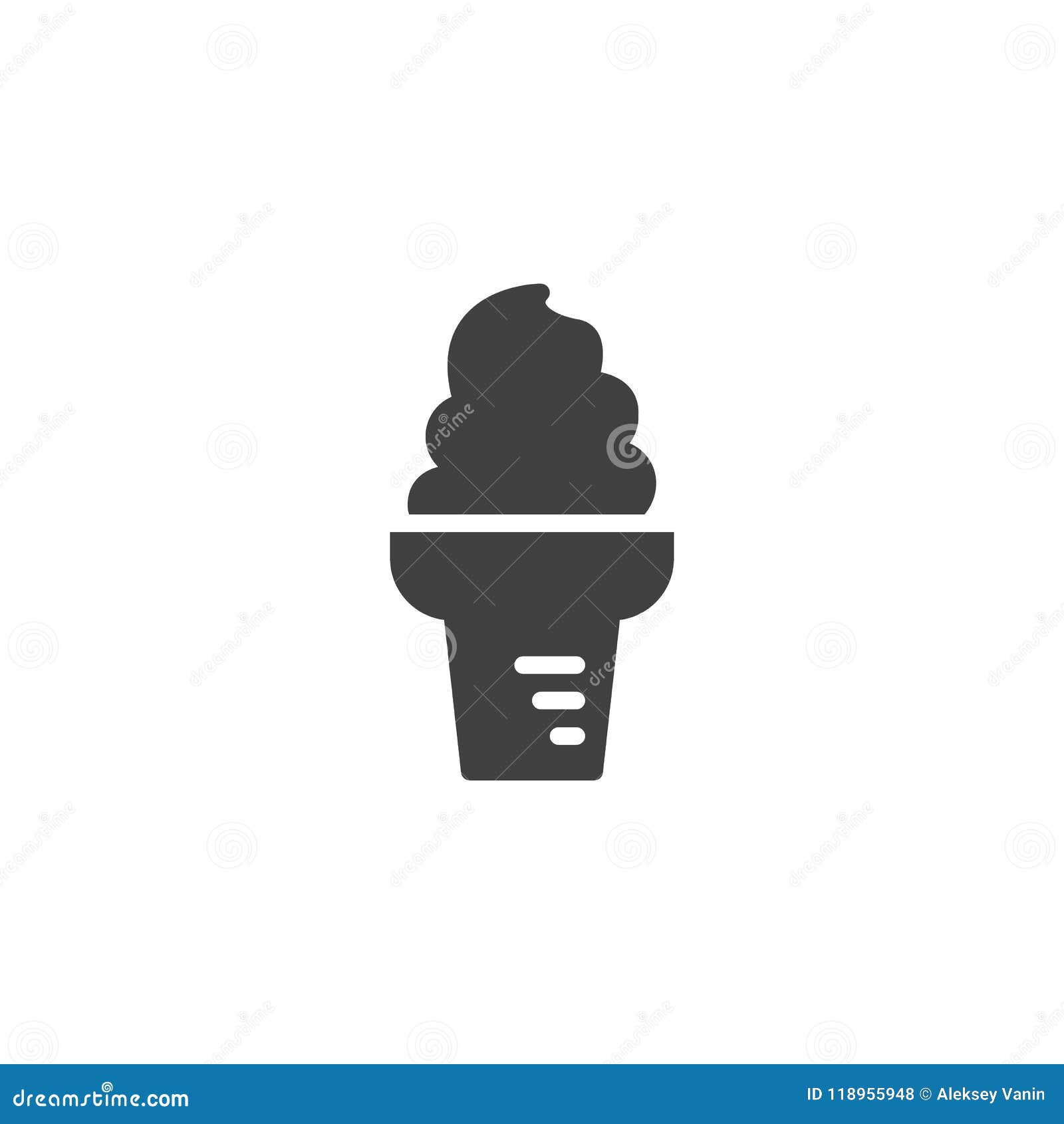 Ice cream cone vector icon stock vector. Illustration of cream - 118955948 Ice cream cone vector icon stock vector. Illustration of cream - 118955948