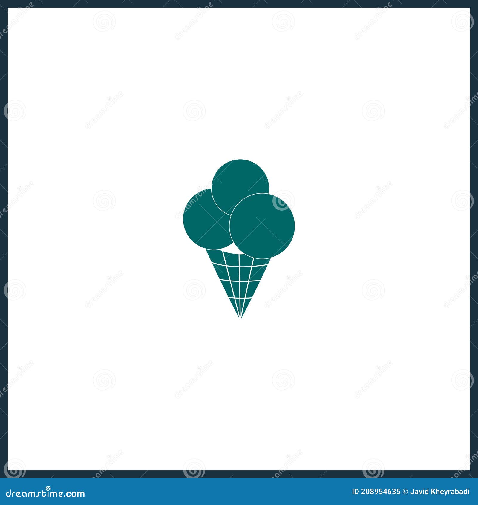 Ice Cream Cone Vector Icon Ice Cream Cone Simple Icon Stock Vector ...
