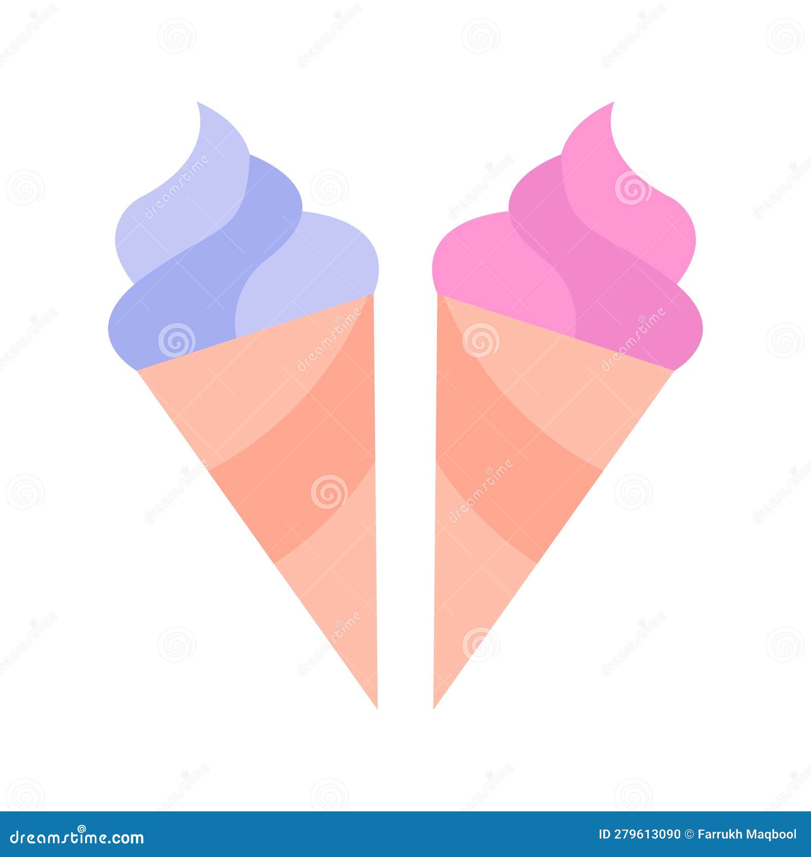 Ice Cream Cones Icon Image. Stock Illustration - Illustration of ...
