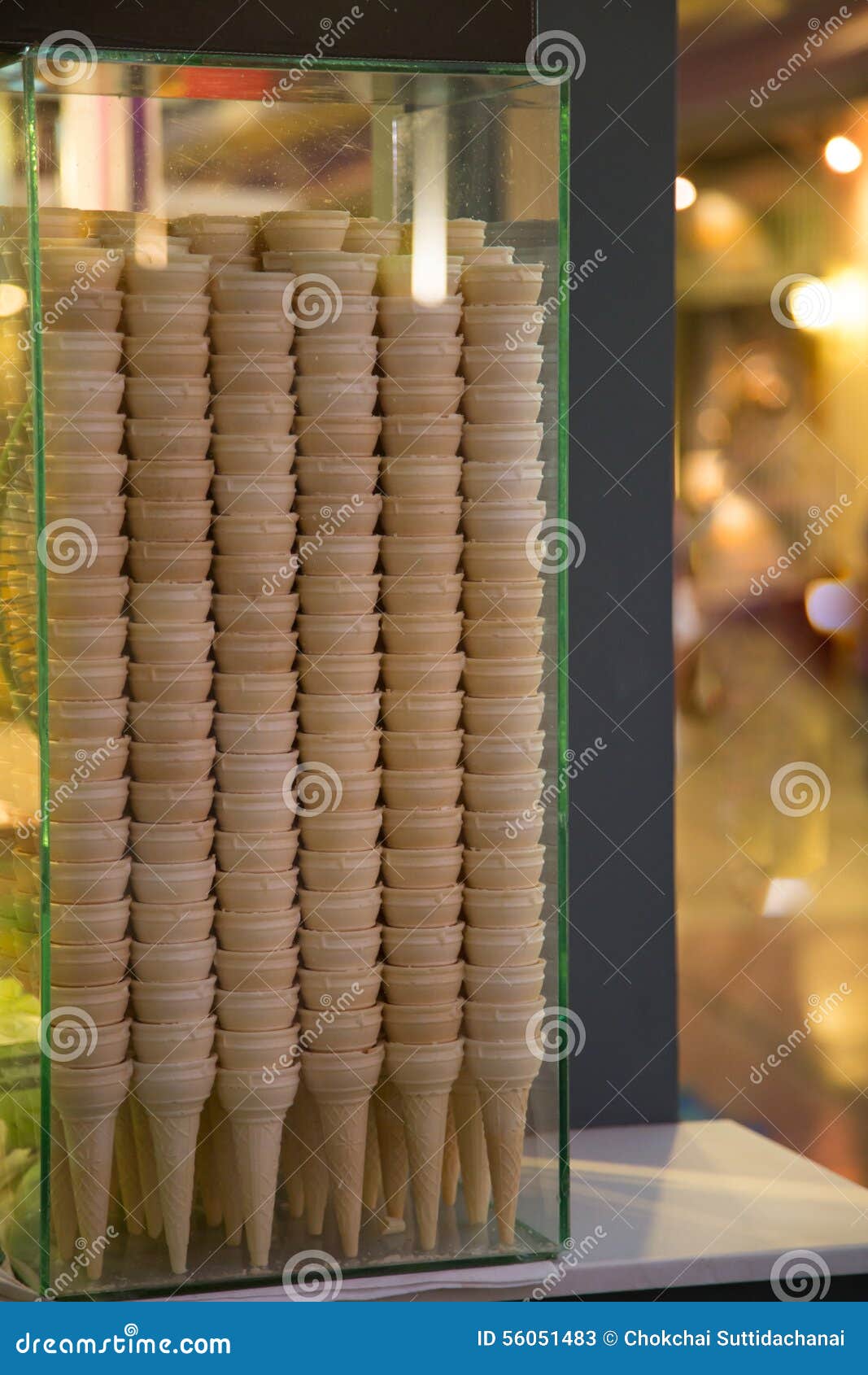 Ice cream cones stock image. Image of bowl, cornet, cone - 56051483