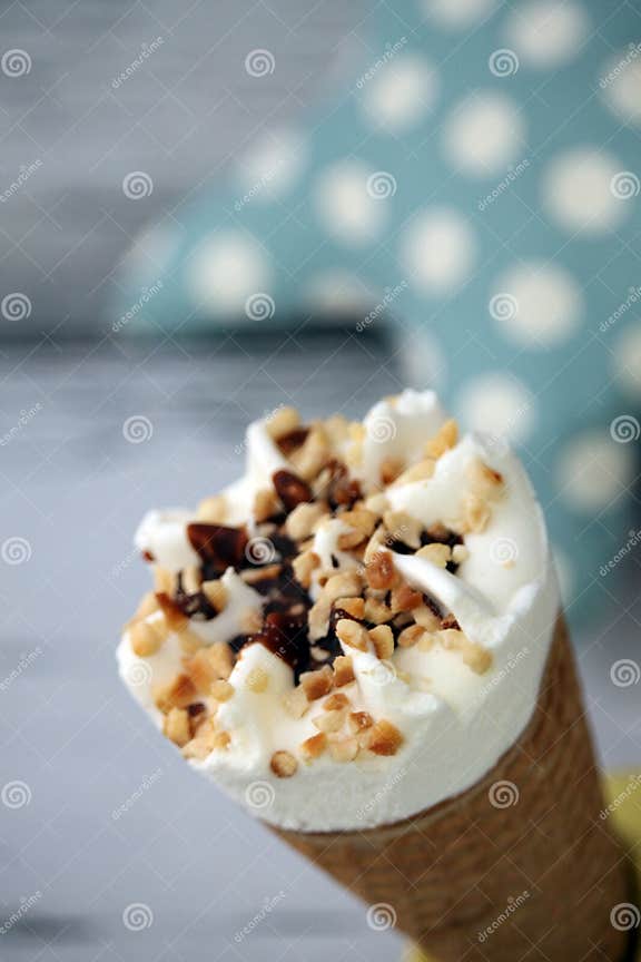 Ice cream stock image. Image of crispy, cornet, cream - 117910979