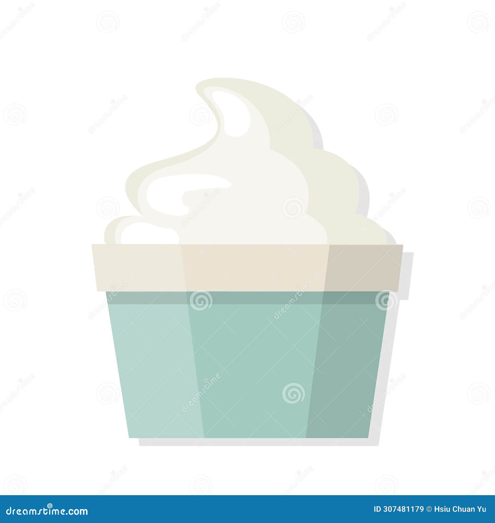 Ice Cream Cup Cartoon Illustration Stock Vector - Illustration of ...