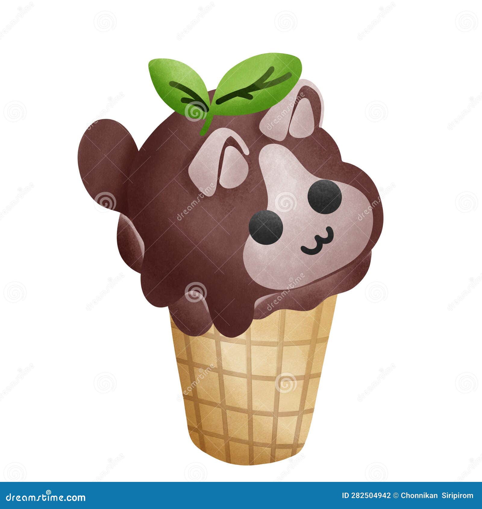 Ice cream cute bear stock illustration. Illustration of textile - 282504942