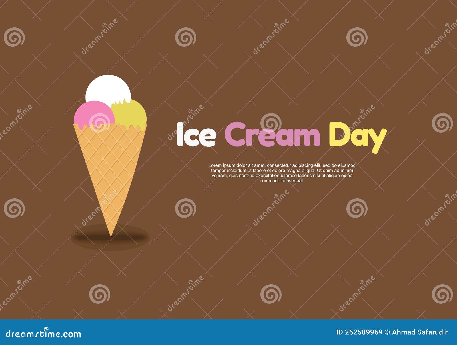 Ice Cream Day Background Celebrated on December 13 Stock Vector ...