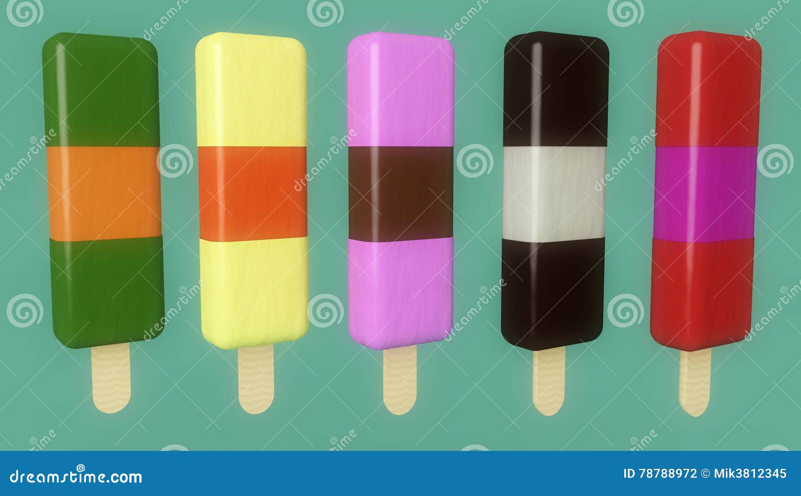 Ice Cream. Different Colors and Flavors Stock Photo - Image of dairy ...