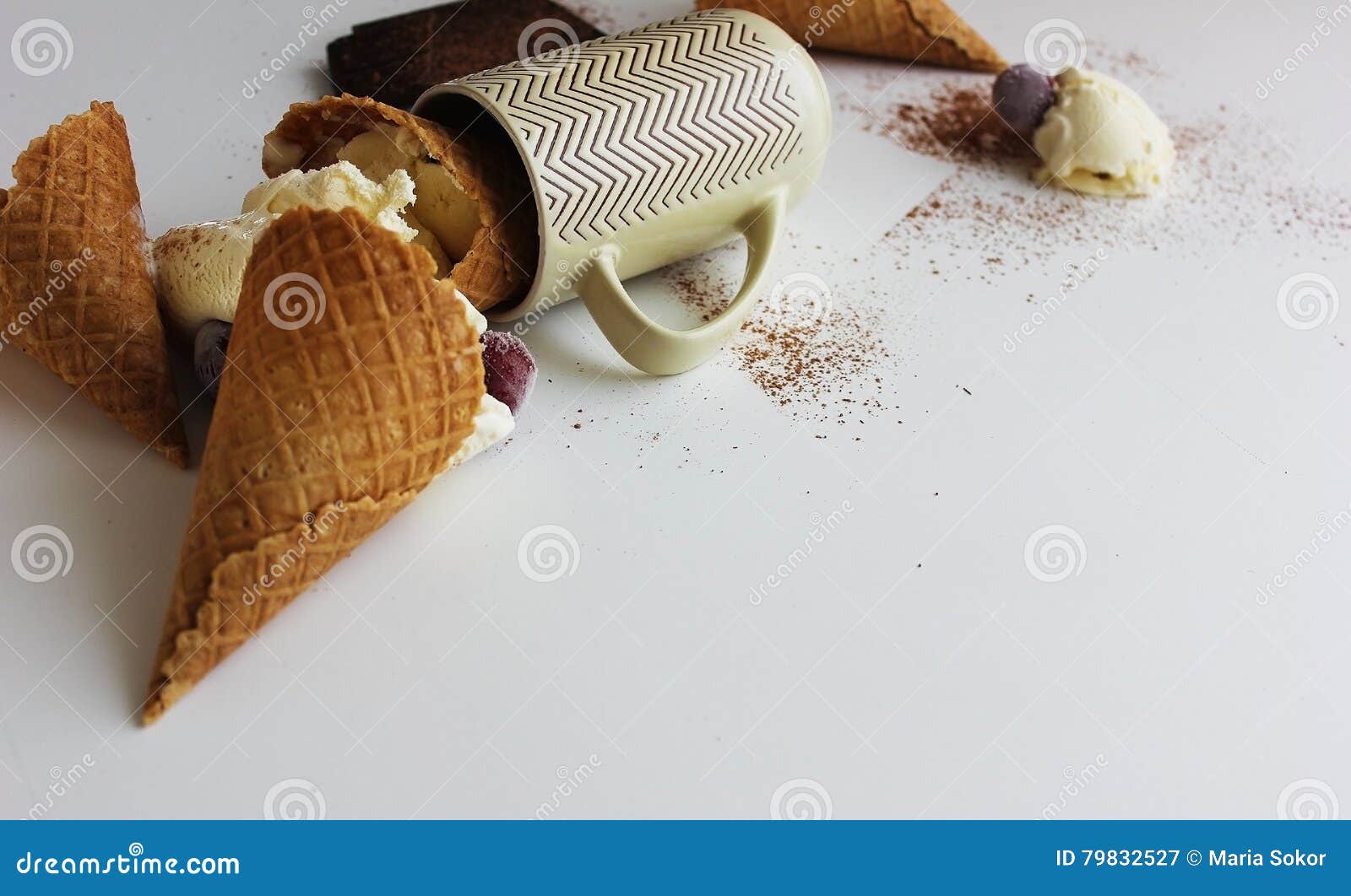 Ice cream fell stock image. Image of trea, languages - 79832527